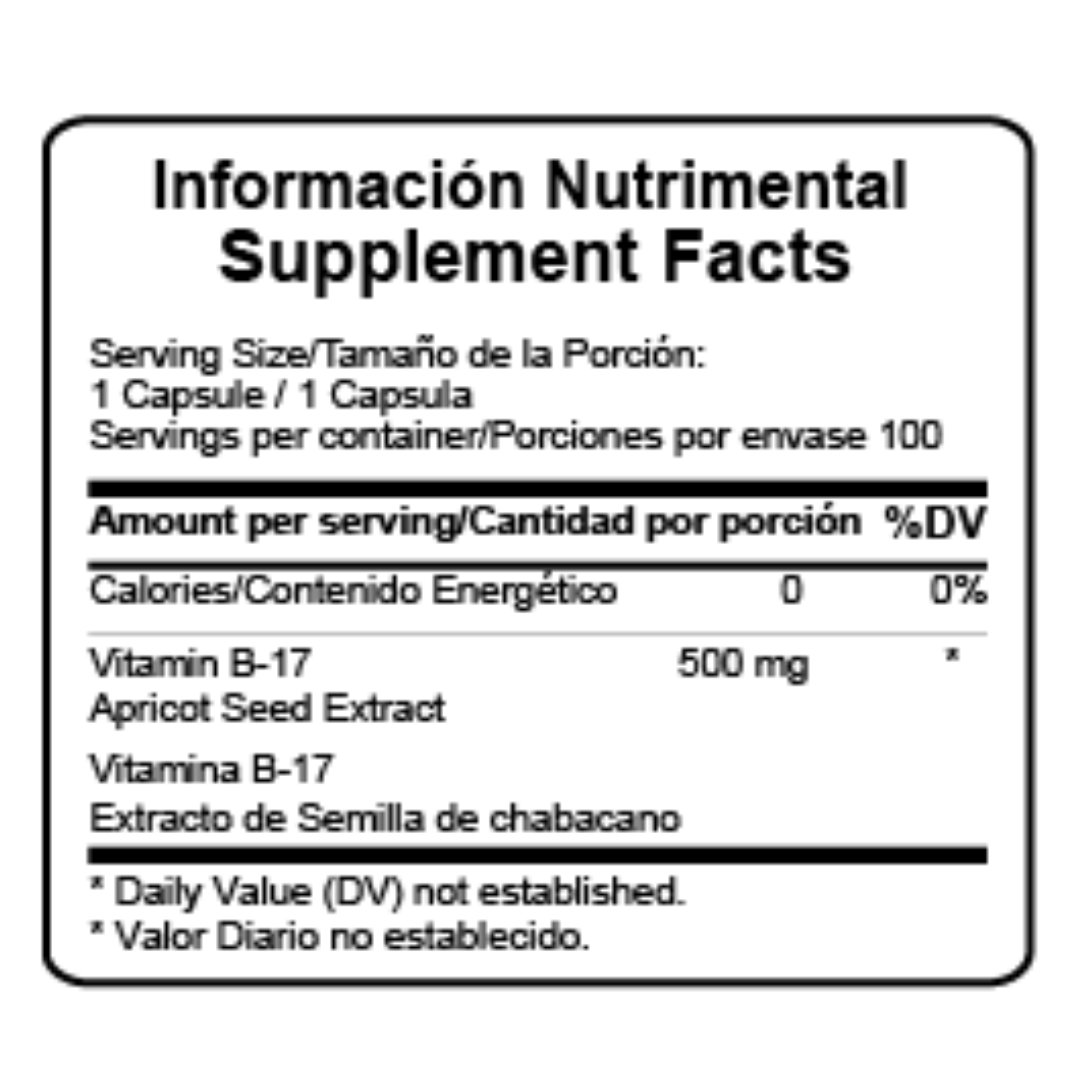 Vitamina B17 Extracto de Semilla de Chabacano, Amigdalina, Laetrile ...